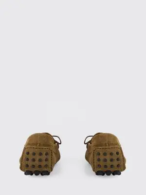 TOM FORD Classic Suede Driver Loafers With Embossed Logo And Pebble Sole