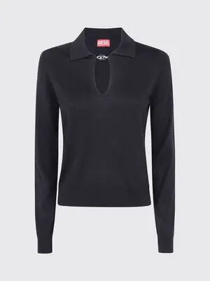 DIESEL® Long Sleeve Knit Top With Keyhole Detail