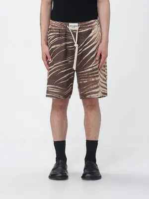 Just Cavalli Zebra Print Cotton Jogging Shorts - Brown