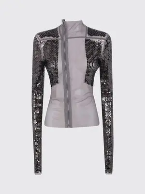 Rick Owens Gary Stretch Fabric Jacket With Sequins
