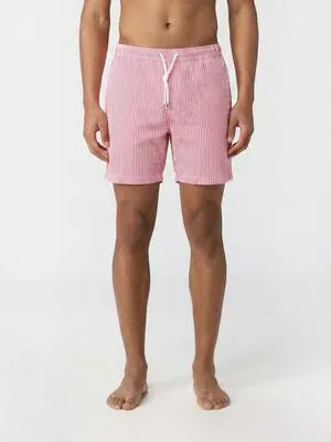 FAY Striped Technical Fabric Swimsuit - Red