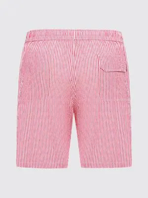 FAY Striped Technical Fabric Swimsuit - Red