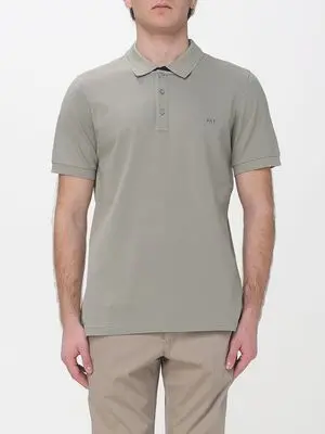 FAY Stretch Cotton Polo Shirt Green