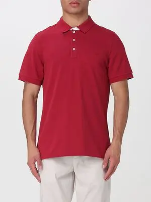 FAY Stretch Cotton Polo Shirt - Red