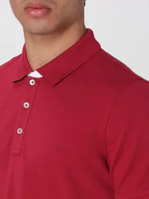 FAY Stretch Cotton Polo Shirt - Red