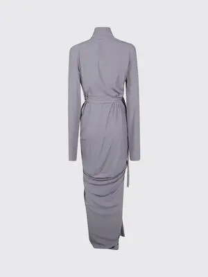 Rick Owens Asymmetric Silk Blend Dress - Grey