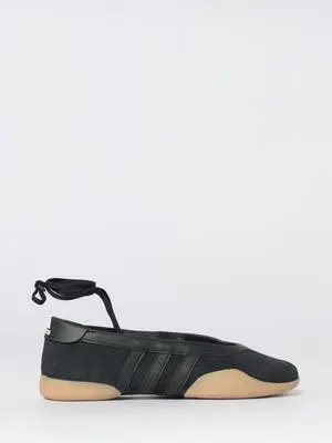 ADIDAS ORIGINALS Taekwondo Mei Suede Ballet Flats With Ankle Ties - Black