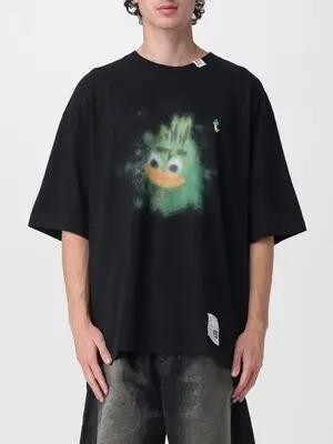 Mihara Yasuhiro Oversized Cotton T-shirt With Graphic Logo Print - Black