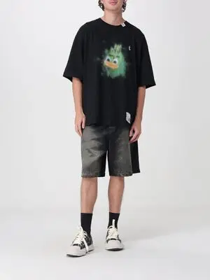 Mihara Yasuhiro Oversized Cotton T-shirt With Graphic Logo Print - Black