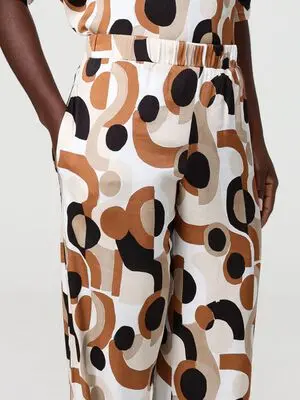 KANGRA Printed Stretch Viscose Straight Pants