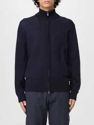 BOSS Zip-up Knit Jumper - Blue