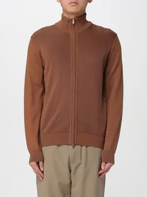 BOSS Zip-up Knit Jumper - Brown