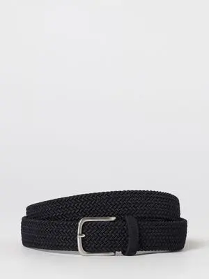 Emporio Armani Stretch Woven Fabric Belt - Blue