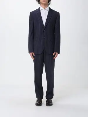 BOSS Pinstriped Virgin Wool Single-breasted Dress - Blue