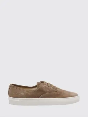 COMMON PROJECTS Low-top Suede Sneakers With Foil-stamped Logo - Beige