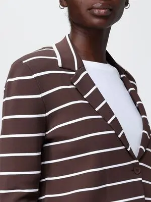 KANGRA Striped Viscose Blend Single-breasted Blazer