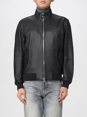 BOSS Leather Bomber Jacket