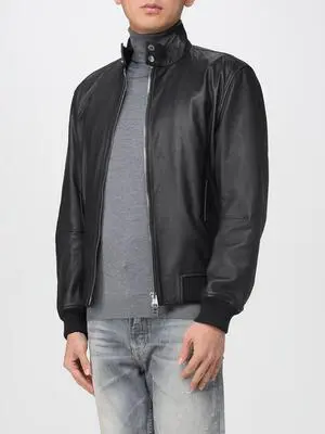 BOSS Leather Bomber Jacket
