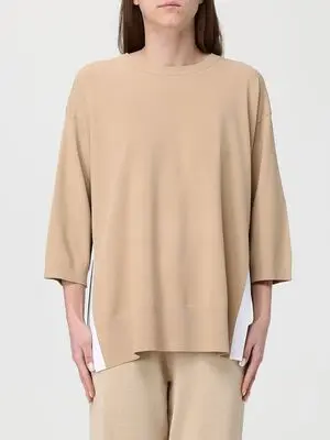 KANGRA Two-tone Viscose Blend Top - Beige