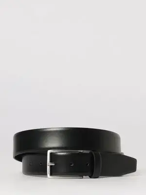 BOSS Smooth Cow Leather Belt With Pin Buckle - Black