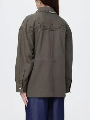 Liu Jo Cotton Shirt Jacket With Embroidery