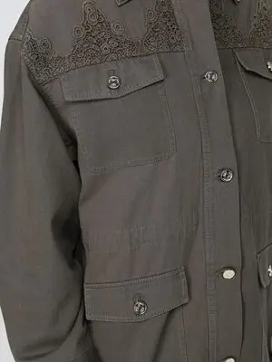 Liu Jo Cotton Shirt Jacket With Embroidery