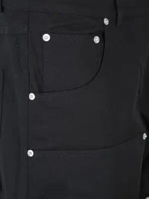 CARRER Knee-length Cotton Shorts With Belt Loops - Black