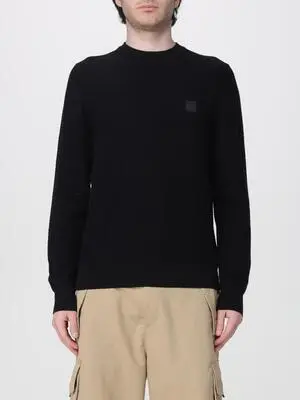 BOSS Cotton And Cashmere Crew-neck Sweater - Black