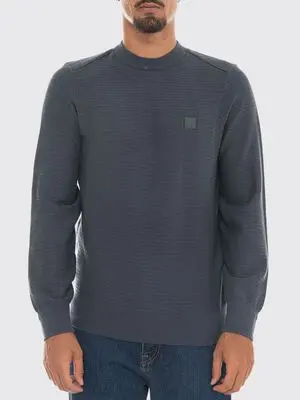 BOSS Cotton And Cashmere Crew-neck Sweater - Blue