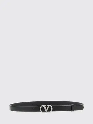Valentino Garavani Embellished Logo Belt - Black