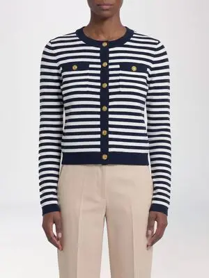 Michael Kors Striped Viscose Cardigan - Blue