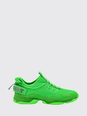 PLEIN SPORT Hyper Sport Low-top Sneakers In Mesh With Applied Logo And Pull Tab - Green