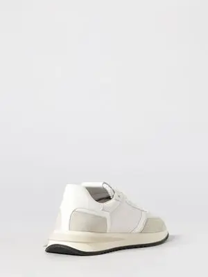 Philippe Model Low-top Sneakers In Calf Leather And Mesh - White