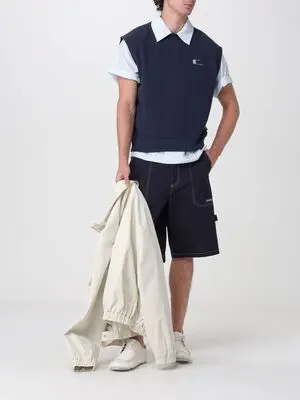 CARRER Sleeveless Cotton Crewneck Sweatshirt - Blue