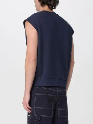 CARRER Sleeveless Cotton Crewneck Sweatshirt - Blue