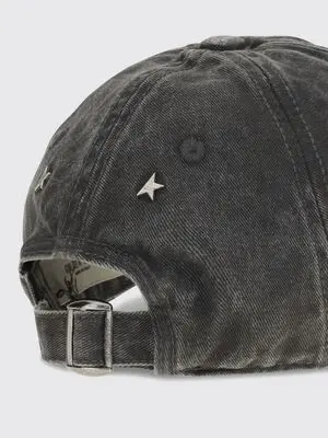 GOLDEN GOOSE Stone Washed Denim Baseball Cap - Charcoal
