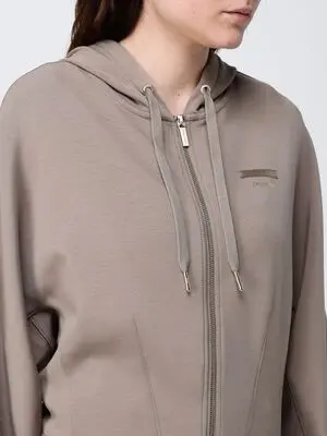 Armani Exchange Cotton Hooded Sweatshirt - Beige