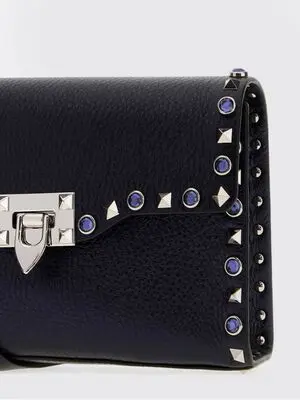 Valentino Garavani Rockstud Mini Bag In Hammered Leather With Crystals