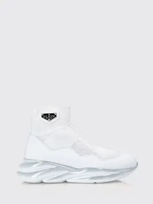 Philipp Plein High-top Slip-on Knit Sneakers - White