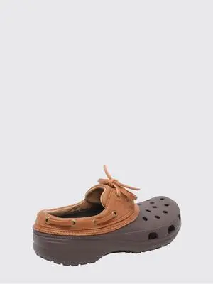 CROCS Classic Boat Mules In Eva And Vegan Leather - Brown