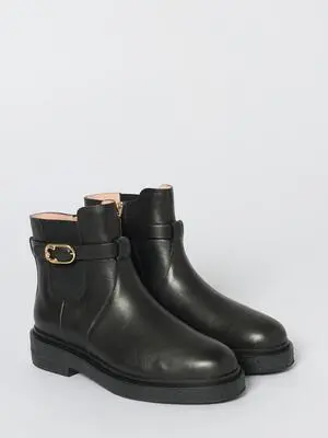 COCCINELLE Ankle Boots With Buckle Detail - Black