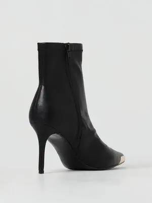 Versace Ankle Boots With Gold Tone Metal Detail