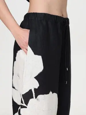 Liviana Conti Wide Leg Trousers With Floral Print