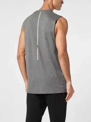 PLEIN SPORT Polyester Tank Top With Contrast Hexagon Logo