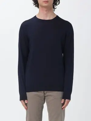 KANGRA Cotton And Silk Crew Neck Pullover - Blue