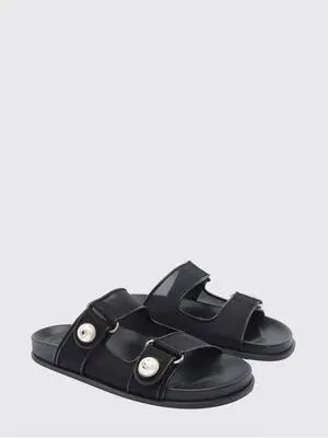 JIMMY CHOO Fayence Pearl-embellished Mesh Low-heel Sandals