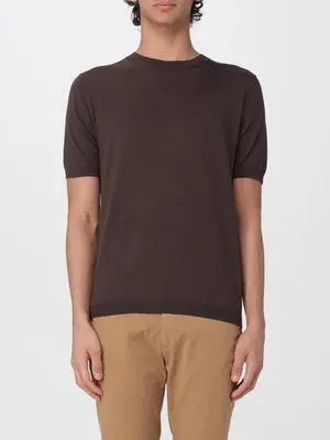 KANGRA Cotton And Silk Crew Neck Knitwear Ebony