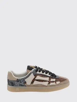 Amiri Skel Sneakers In Python Print Leather - Black