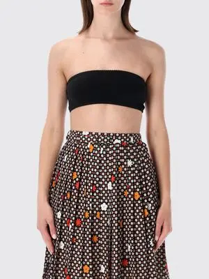 MAISON MARGIELA Off-the-shoulder Cropped Jersey Top With Slim Fit - Black
