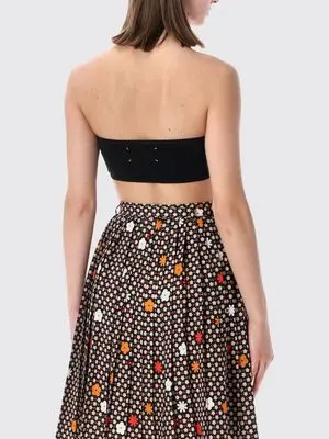 MAISON MARGIELA Off-the-shoulder Cropped Jersey Top - Black